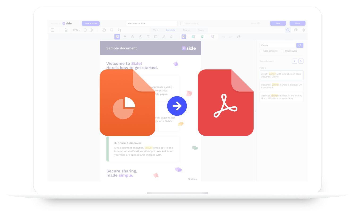 Convert PowerPoint To PDF Sizle Data Driven Document Sharing Convert PowerPoint To PDF Sizle Data Driven Document Sharing